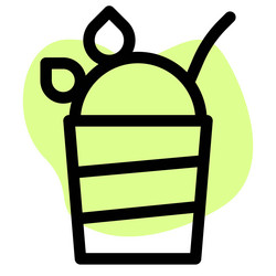 Rich blueberry ice cream parfait Royalty Free Vector Image