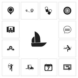 Set of 13 editable complex icons includes symbols Vector Image