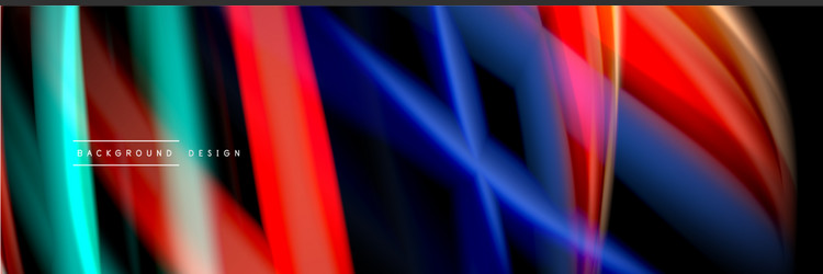 Silk and smooth flow wave poster design color Vector Image