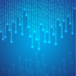 Blue binary computer code background Royalty Free Vector
