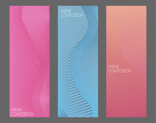 Colorful linear composition a set of layouts Vector Image