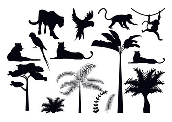 Jungle Animals Coloring Vector Images (over 23,000)