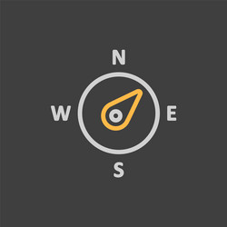 Compass wind rose icon direction northeast Vector Image