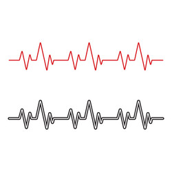 Heart beat pulse line hospital Royalty Free Vector Image