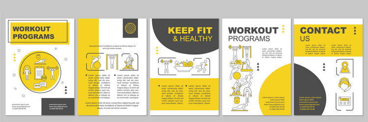 Membership brochure template layout Royalty Free Vector