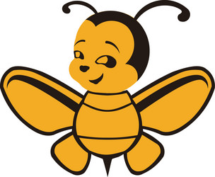 Yellow and black bee inspiration logo Royalty Free Vector