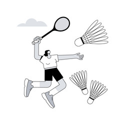 Badminton abstract concept Royalty Free Vector Image