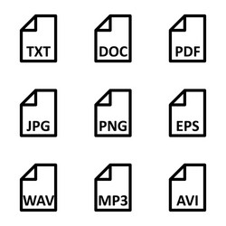 Excel icon major file format icon Royalty Free Vector Image