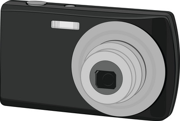 Cartoon digital photo camera front view Royalty Free Vector