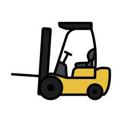 Warehouse forklift icon Royalty Free Vector Image