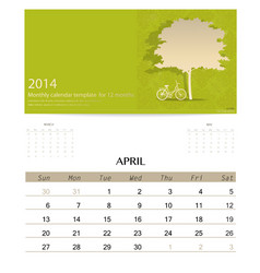 April 2013 calendar Royalty Free Vector Image - VectorStock