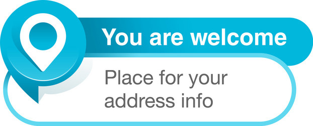 Address block template for website or banner Vector Image