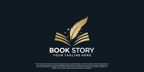 Fire book logo design idea with modern creative Vector Image