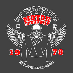 Chopper biker art silhouette logo template Vector Image