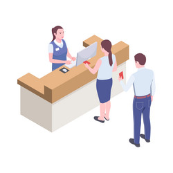 Isometric traveller Royalty Free Vector Image - VectorStock