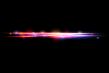 Red blue laser beams horizontal light line Vector Image