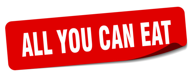 All you can eat sticker all you can eat label Vector Image