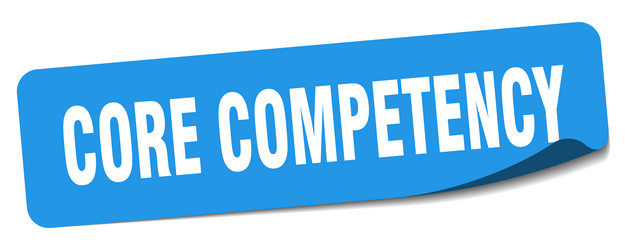 Core competency sticker label Royalty Free Vector Image