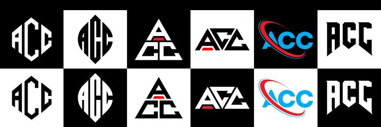 Acc logo letter design Royalty Free Vector Image