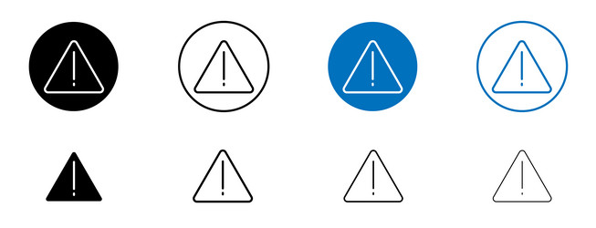 Alert icon set Royalty Free Vector Image - VectorStock