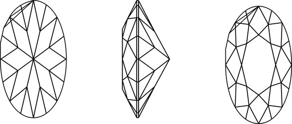 Diamond gemstone wire frames Royalty Free Vector Image