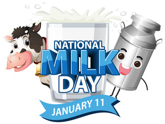 National milk day january icon Royalty Free Vector Image
