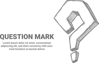 Realistic 3d question mark have a faq Royalty Free Vector