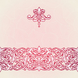 Seamless border in victorian style Royalty Free Vector Image