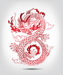 Chinese traditional dragon Royalty Free Vector Image