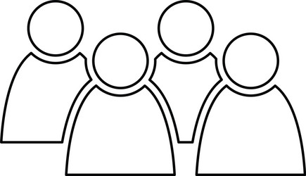 4 people icon group persons simplified human Vector Image