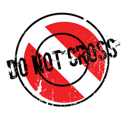 Do not cross rubber stamp Royalty Free Vector Image