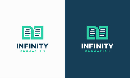 Infinity education logo designs concept loop Vector Image