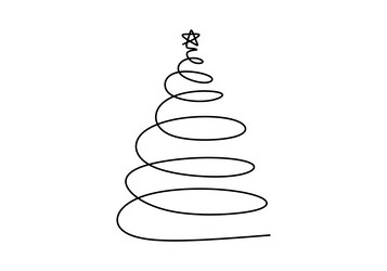 One Line Drawing Christmas Vector Images (over 1,800)