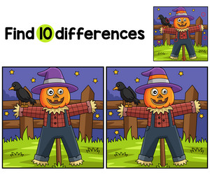 Halloween Spot the Difference Vector Images (over 180)
