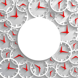 Paper clock abstract background poster or flyer Vector Image