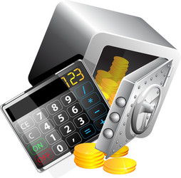 Calculator cartoon isolated drawing Royalty Free Vector
