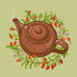 Raspberry tea Royalty Free Vector Image - VectorStock