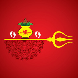 Navratri utsav greeting card Royalty Free Vector Image