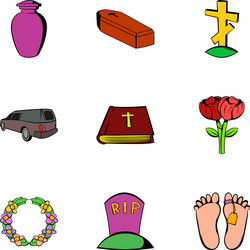 Death icon set Royalty Free Vector Image - VectorStock