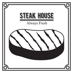 Steak house design Royalty Free Vector Image - VectorStock