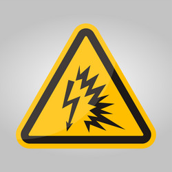 Warning electric shock hazard symbol sign Vector Image