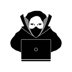 Anonymous hacker character design Royalty Free Vector Image