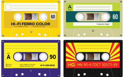 Cassette Record Disuse Vector Images (32)
