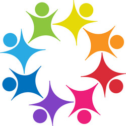 Cheerful playful children school group icon Vector Image