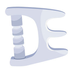 Grab a flat icon of steel knuckles Royalty Free Vector Image