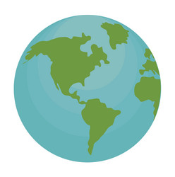 Outline global earth planet geography design Vector Image