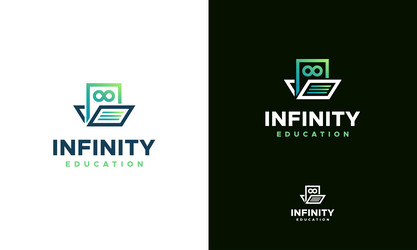 Infinity education logo designs concept loop Vector Image