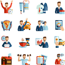 Daily life everyday routine scenes young man Vector Image