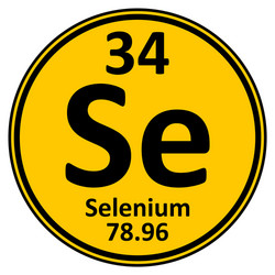 Periodic table element selenium icon Royalty Free Vector