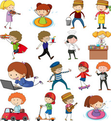 Kids career set Royalty Free Vector Image - VectorStock